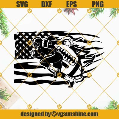 US Flag Football Player SVG, Football SVG, Football Son SVG, Sports Son ...