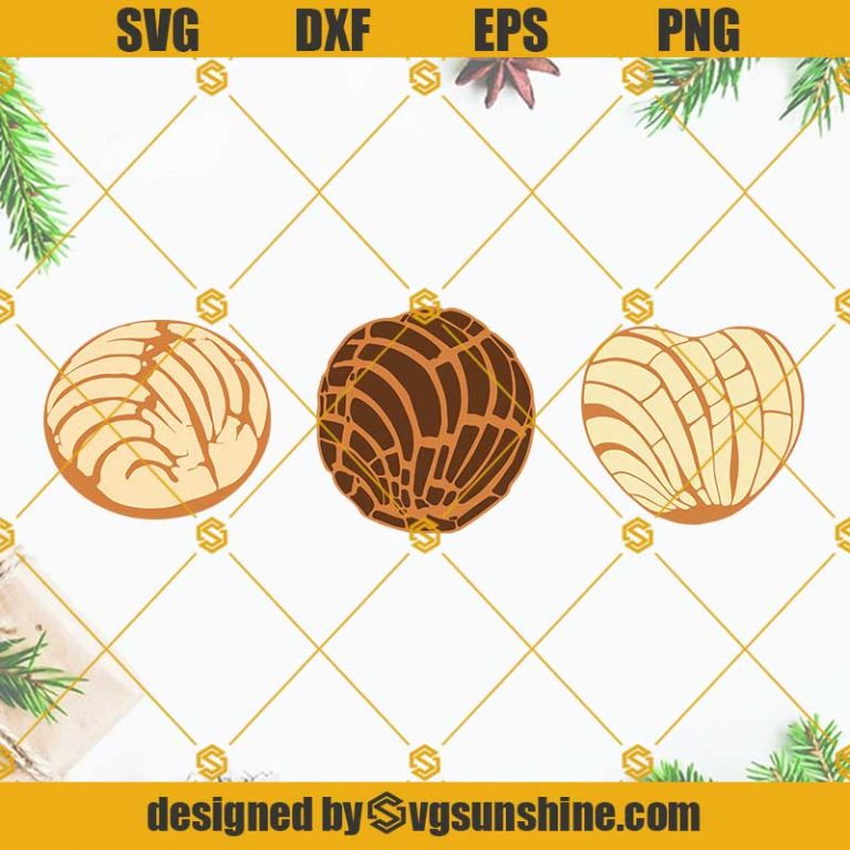 Heart Shaped Pan Dulce Concha SVG Bundle Files, Concha SVG, Pan Dulce ...