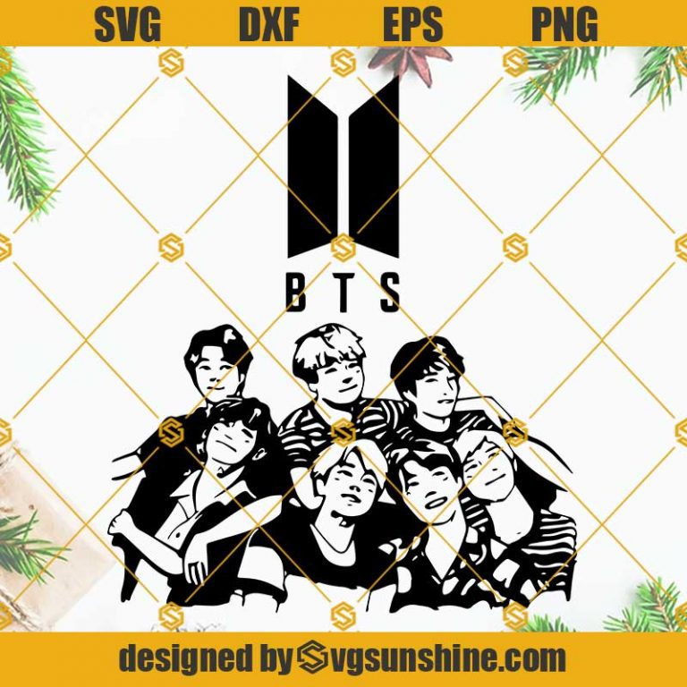 BTS SVG PNG DXF EPS, Bangtan Boys SVG, Kpop SVG, BTS Clipart Cut File ...