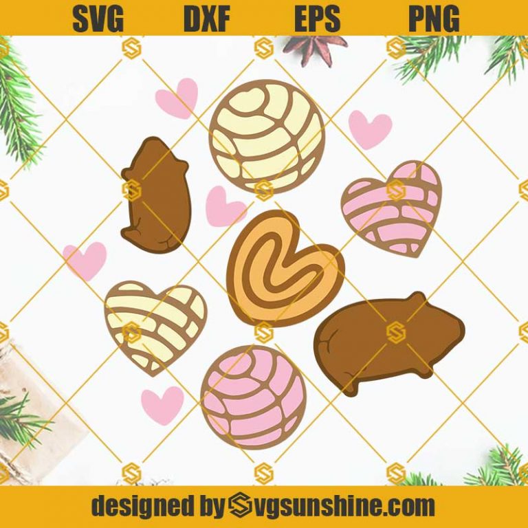 Mexican Pan Dulce SVG Bundle, Pan Dulce Concha SVG, Conchas SVG