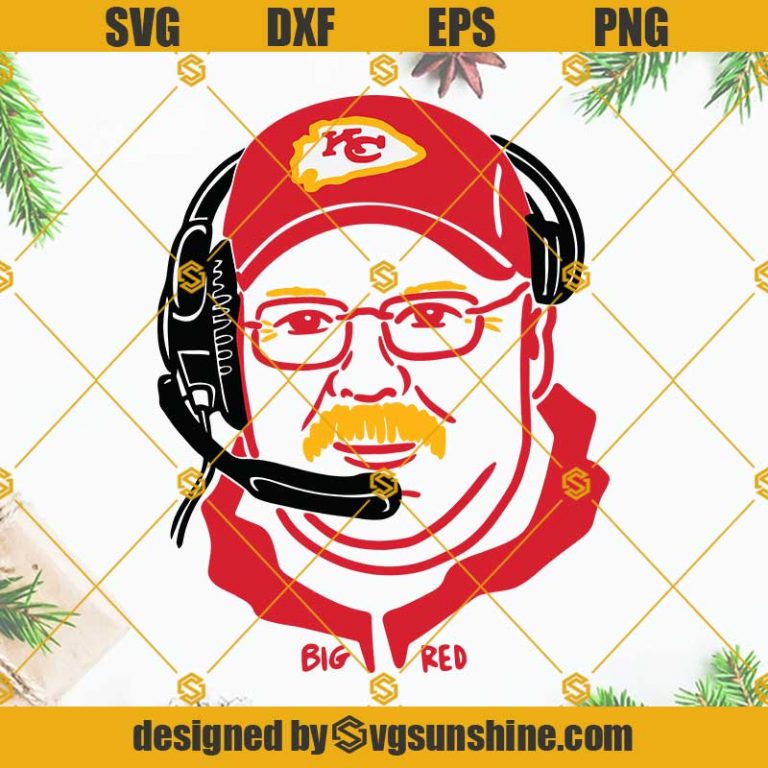 Andy Reid SVG, Chiefs SVG, Coach Reid SVG, KC Chiefs Coach SVG, Kansas ...