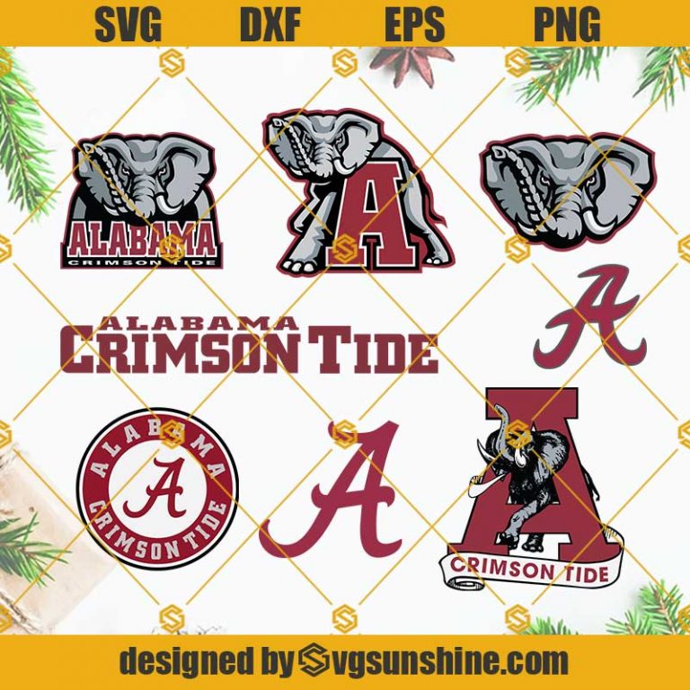 Alabama Crimson Tide SVG Bundle, Football SVG, Alabama Crimson Tide ...