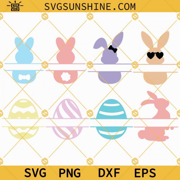 Easter Peeps Monogram SVG, Peeps Name Frame SVG, Bunny Name Frame SVG ...