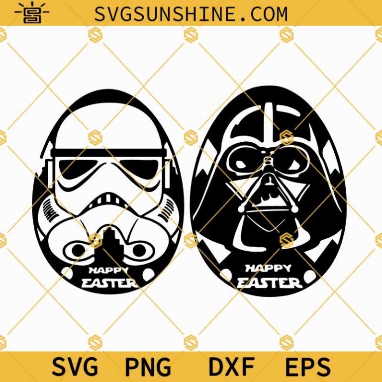 Storm Trooper Darth Vader Easter Egg SVG, Star Wars Happy Easter SVG ...