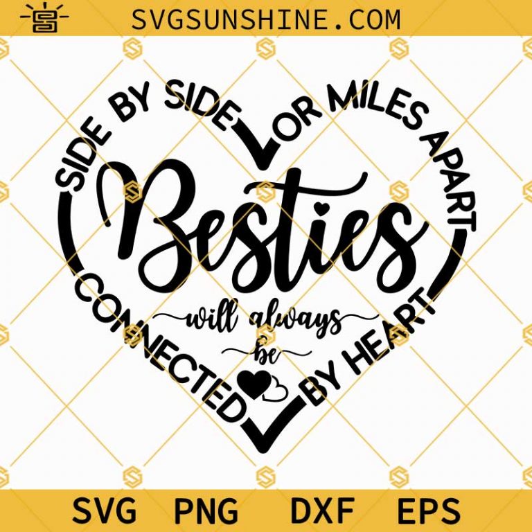 Besties SVG Cut File Cricut, Besties Heart SVG, Besties Shirt SVG ...