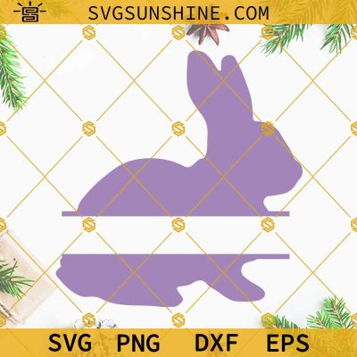 Bunny Monogram SVG, Split Bunny SVG, Easter Bunny Monogram SVG, Easter ...