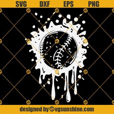 Dripping Baseball SVG, Splatter Baseball SVG, Splash SVG, Baseball ...