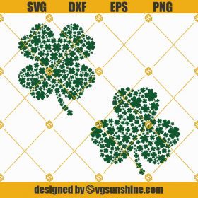 Shamrock SVG Bundle, St. Patrick's Day SVG, Clover SVG, 4 Leaf Clover ...