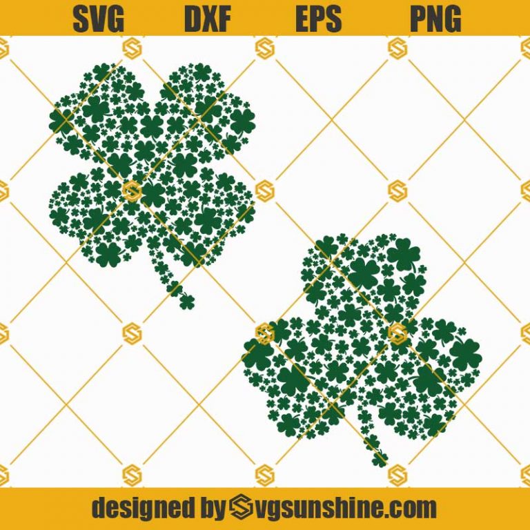 Shamrock SVG Bundle, St. Patrick's Day SVG, Clover SVG, 4 Leaf Clover ...