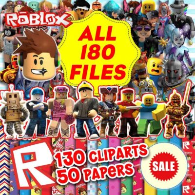 Roblox Clipart, Roblox PNG, Roblox Digital Paper Download – Instant ...