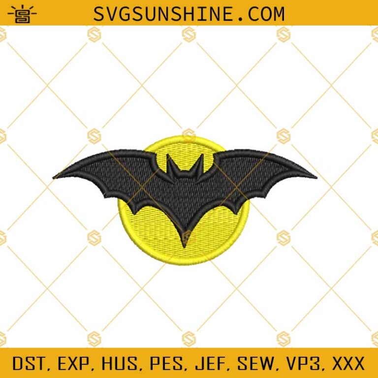 Batman Logo Symbol Embroidery Designs, Batman Embroidery Design File ...
