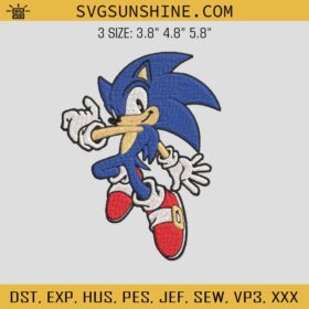 Sonic The Hedgehog Embroidery Design, Sonic The Hedgehog Embroidery ...