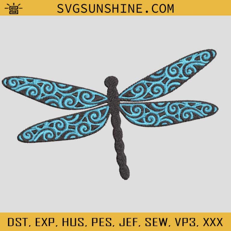 Dragonfly Embroidery Design, Dragonfly Machine Embroidery Design ...