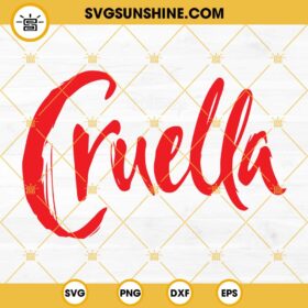 Cruella Logo SVG, Disney Cruella Logo Cut files SVG PNG DXF EPS