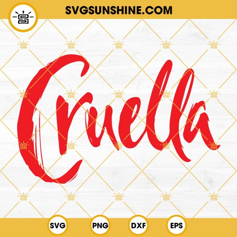 Cruella Logo SVG, Disney Cruella Logo Cut files SVG PNG DXF EPS
