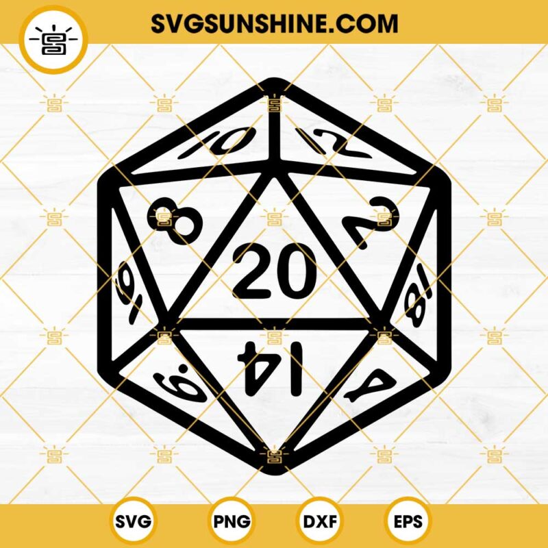 D20 SVG, Critical Hit SVG, Critical Roll SVG, Dungeons And Dragons SVG ...