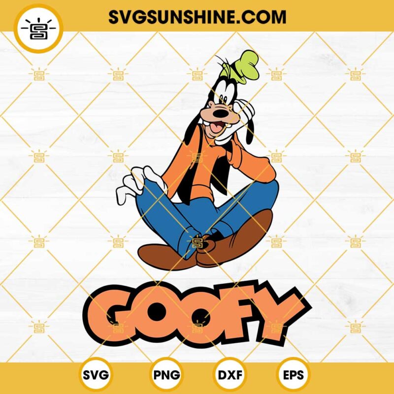 Goofy Cracked Wall SVG, Disney Dog SVG, Cartoon SVG PNG DXF EPS