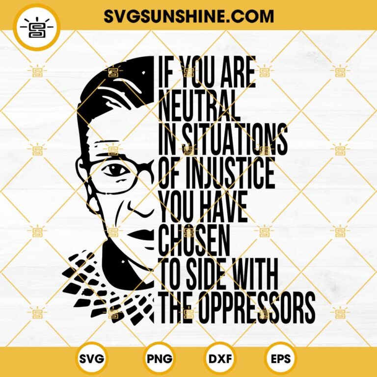 Ruth Bader Ginsburg SVG, RBG SVG, Notorious RBG Feminism Protest Girl ...