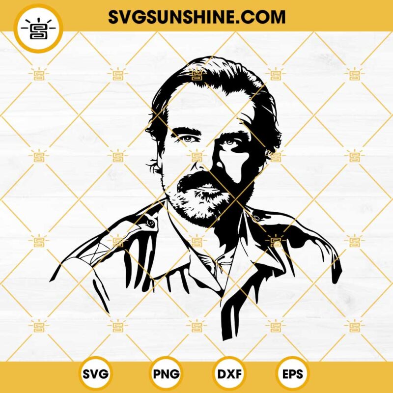 Jim Hopper Stranger Things SVG PNG DXF EPS Cut Files For Cricut Silhouette