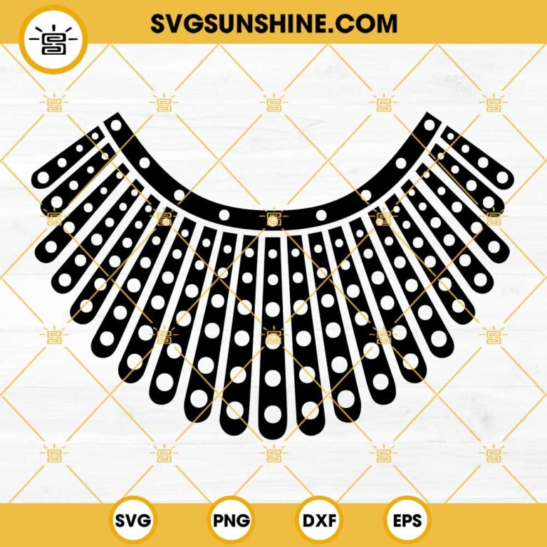 RBG Collar SVG, Ruth Bader Ginsburg Collar SVG, RBG SVG