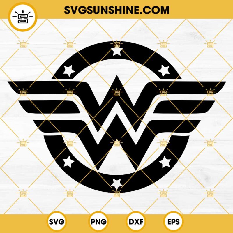 Wonder Woman Logo SVG PNG DXF EPS Vector Clipart