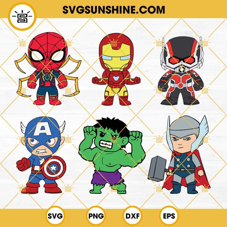 Baby Superheroes Bundle SVG, Baby Avengers SVG, Superheroes SVG, Little ...