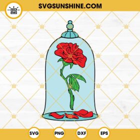 Beauty And The Beast Rose SVG, Belle Rose Layered SVG, Rose SVG, Beauty ...