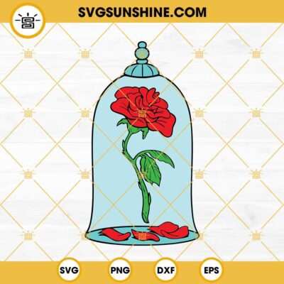 Beauty And The Beast Rose SVG, Belle Rose Layered SVG, Rose SVG, Beauty ...