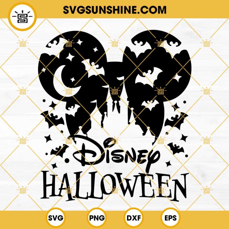 Disney Mouse Ears Halloween Cauldron SVG PNG DXF EPS Cricut Silhouette ...