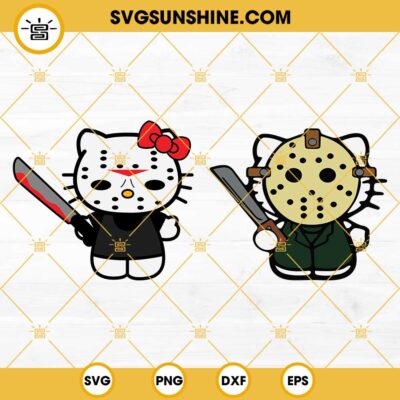 Hello Kitty Jason Voorhees SVG Bundle, Hello Kitty Horror Halloween SVG ...