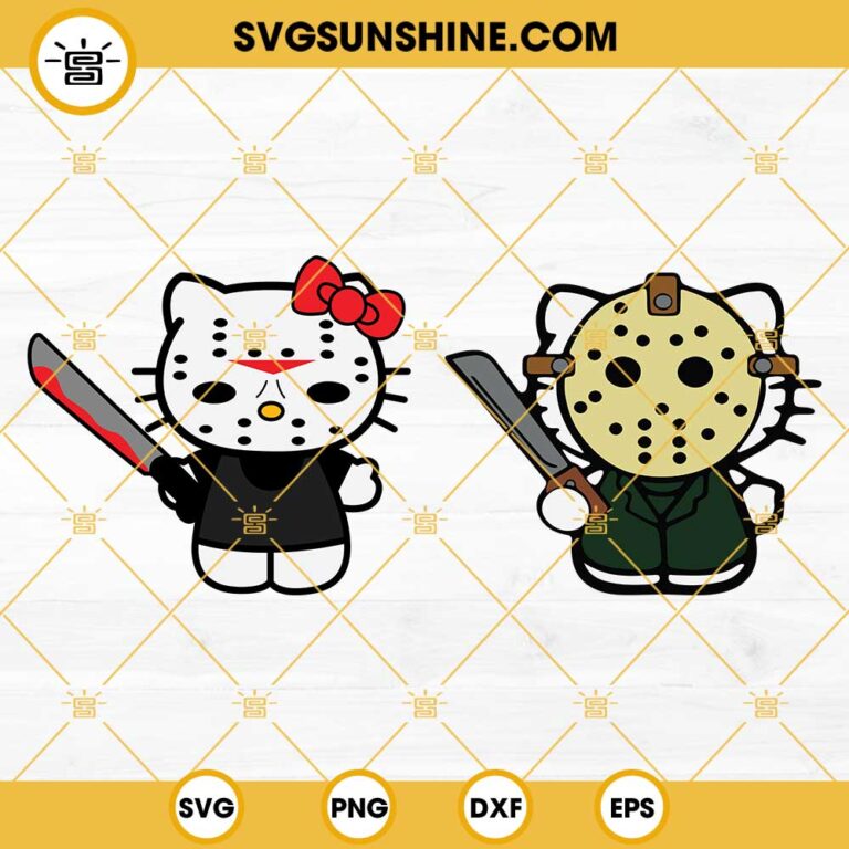 Hello Kitty Jason Voorhees SVG Bundle, Hello Kitty Horror Halloween SVG ...