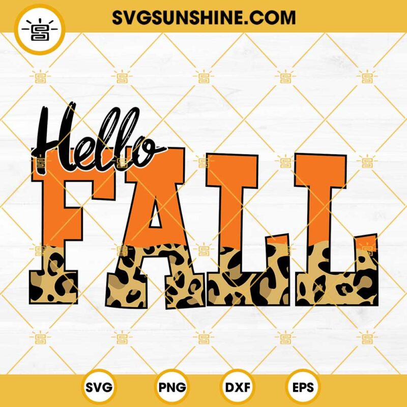 Hello Fall SVG, It’s Fall Y’all SVG, Autumn SVG, Thanksgiving SVG, Fall SVG