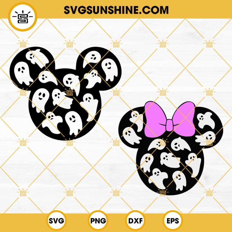 Mickey Minnie Heads Ghosts SVG, Disney Halloween 2021 SVG, Mickey and ...