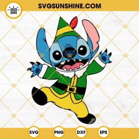 Stitch As Elf SVG, Stitch Christmas SVG, Elf SVG, Stitch SVG