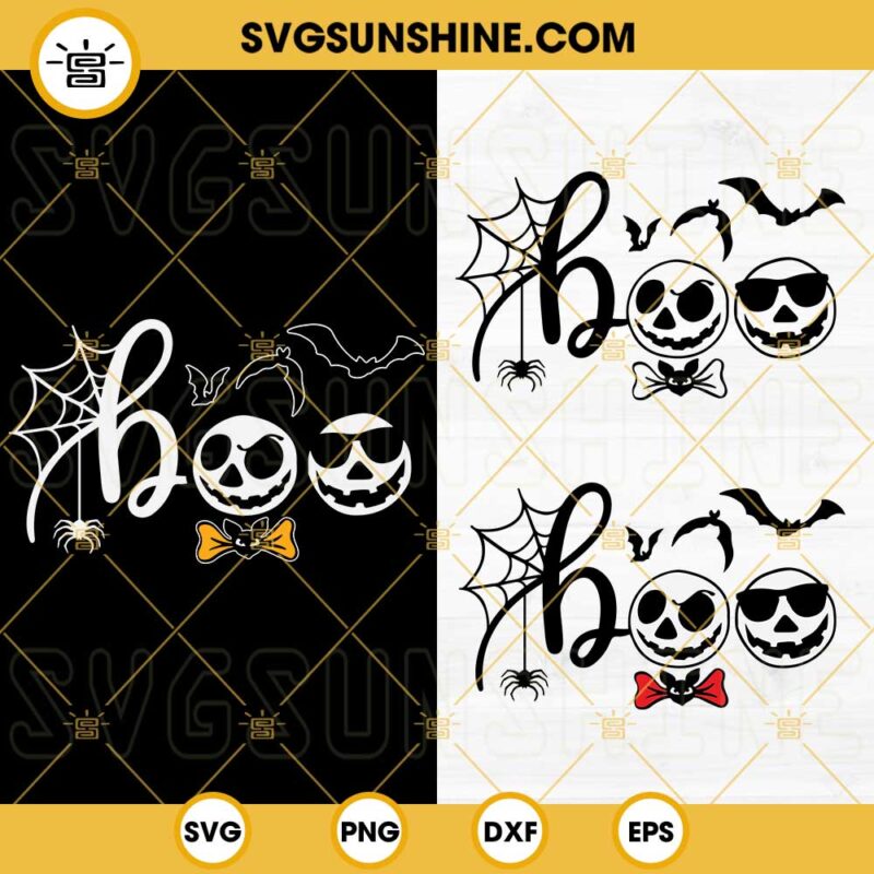Boo SVG Bundle, Boo Halloween SVG, Cute Boo SVG, Bats SVG, Spider Web ...