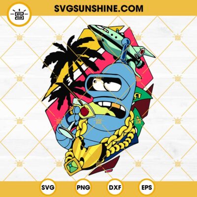 Futurama Bender SVG PNG DXF EPS Cut Files For Cricut Silhouette