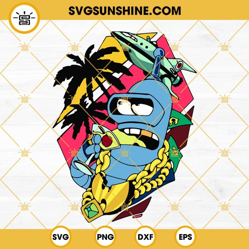 Futurama Bender SVG PNG DXF EPS Cut Files For Cricut Silhouette