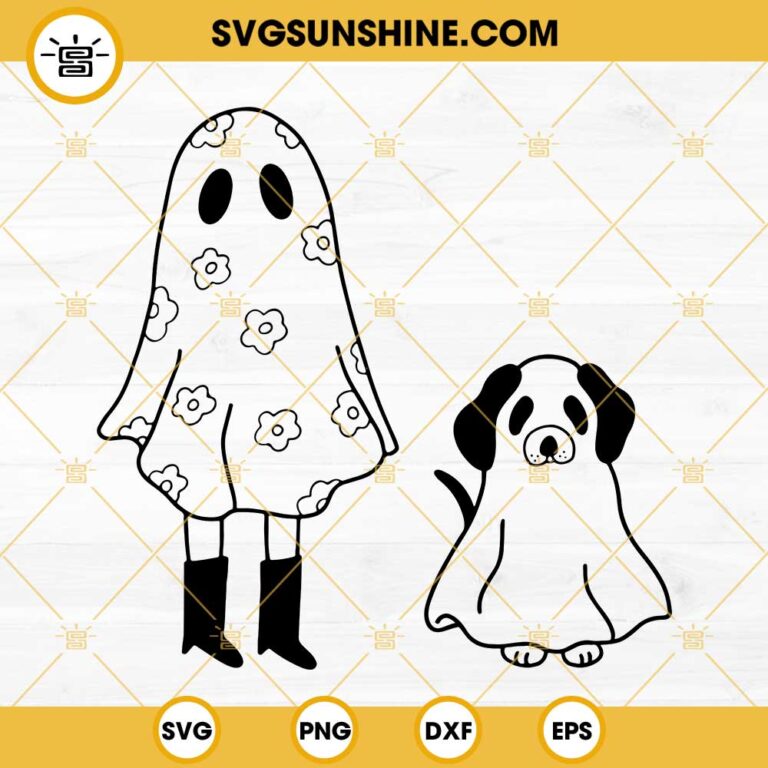 Ghost Girl And Ghost Dog SVG, Halloween SVG, Hot Ghoul SVG, Spooky ...