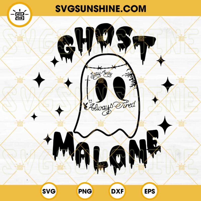 Ghost Malone SVG, Funny Ghost SVG, Halloween Cute Ghost SVG PNG DXF EPS Cricut