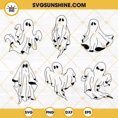 SPOOKY DAISY GHOST SVG, Flower Ghost SVG, Floral Ghost SVG, Cute ...