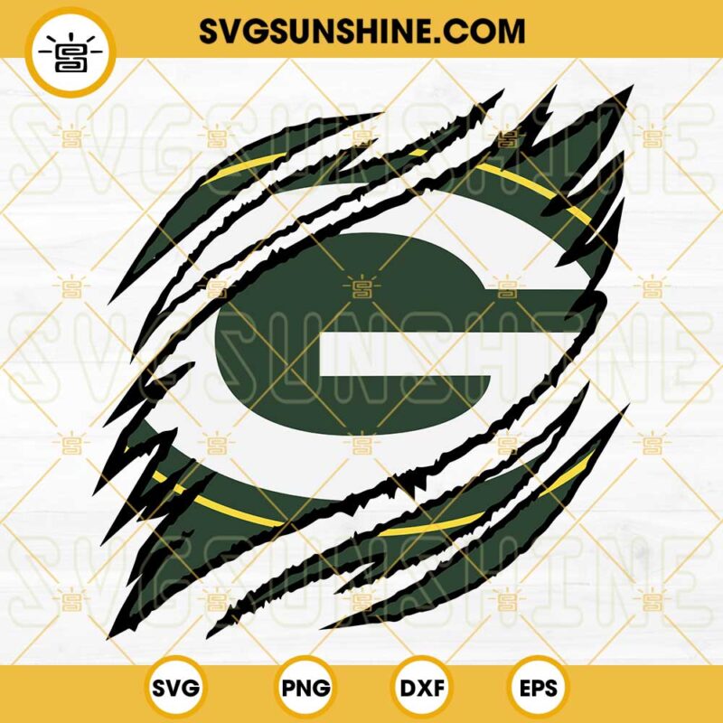 Green Bay Packers Ripped Claw SVG, Green Bay Packers SVG, Packers SVG ...