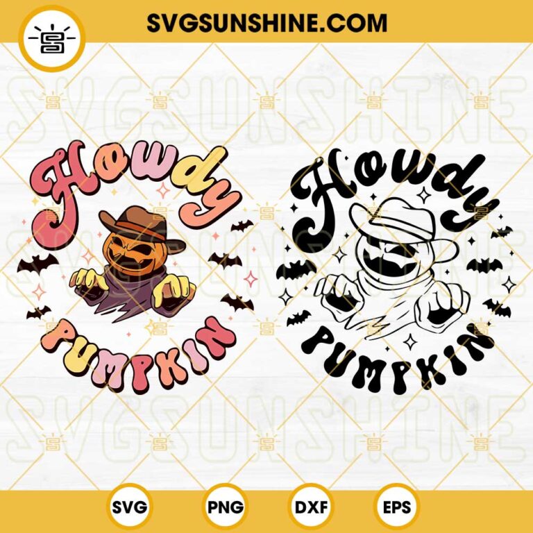 Howdy Ghouls SVG, Western Ghost SVG, Cowboy Ghost SVG, Vintage Ghost ...