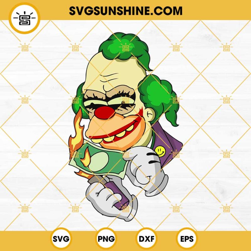 Krusty the Clown The Simpson SVG, Krusty Happy SVG, Krusty For Cricut ...