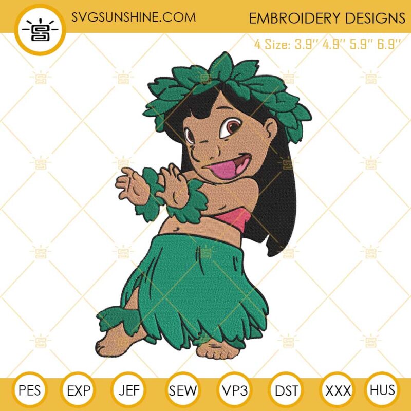 Rapunzel Embroidery Design, Punk Disney Princess Embroidery File
