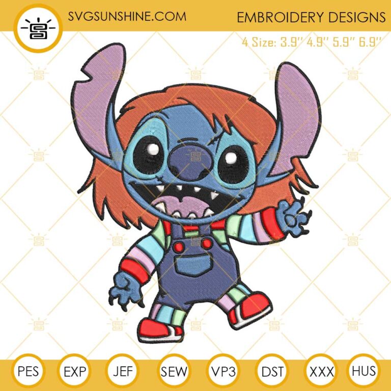 Stitch Chucky Embroidery Designs, Chucky Good Guy Machine Embroidery ...