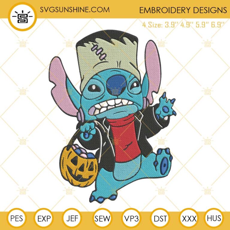 Stitch Frankenstein Monster Embroidery Designs, Stitch Halloween ...