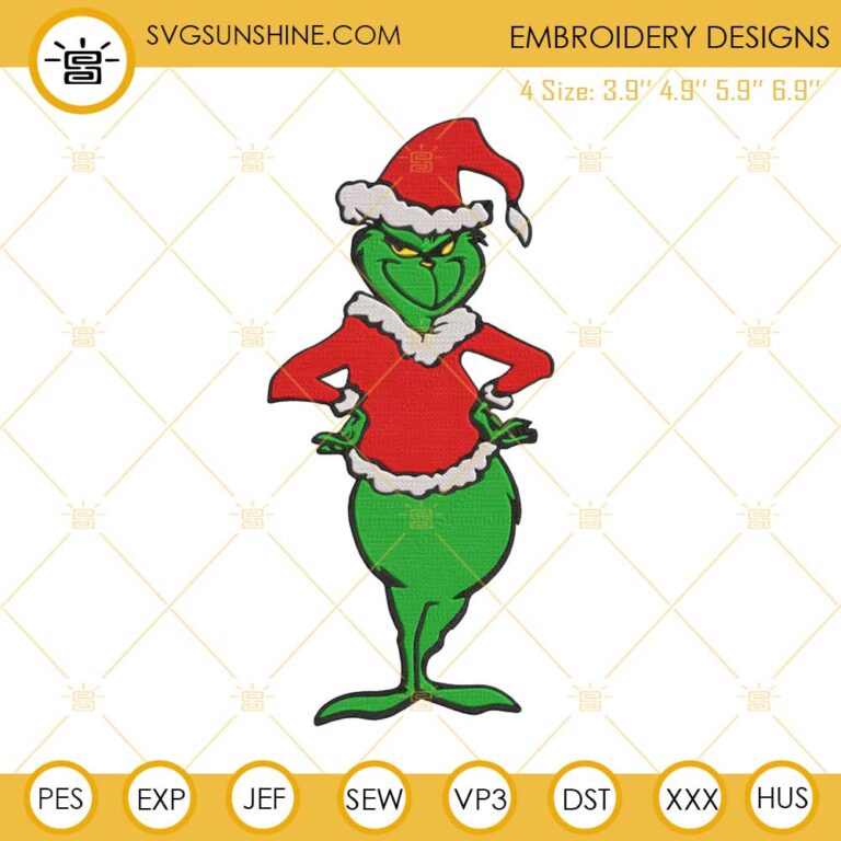 Grinch Machine Embroidery Designs