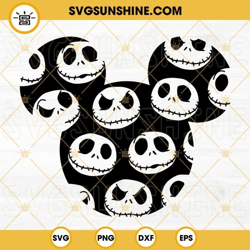 Jack Skellington SVG, Mickey Head The Nightmare Before Christmas ...