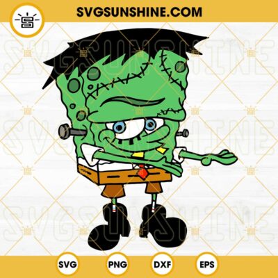 Spongebob Frankenstein SVG, Horror Scary Spongebob SVG, Spongebob ...