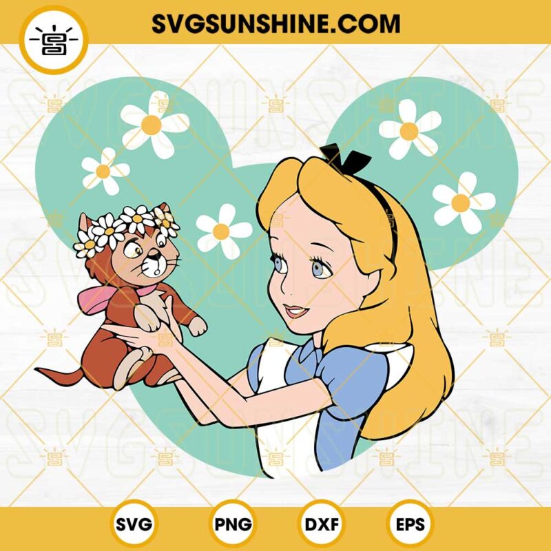 Alice In Wonderland SVG, Alice SVG PNG Designs Silhouette Vector Clipart